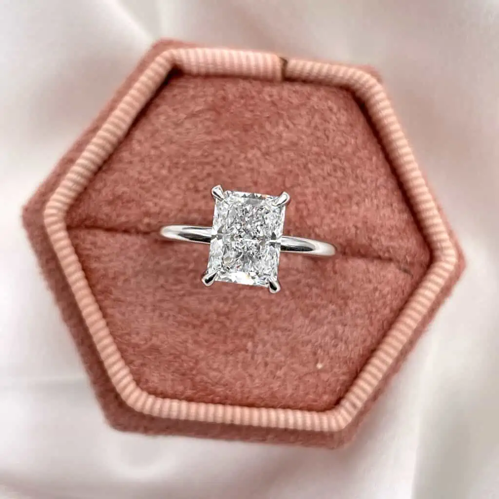 Ariel Jewelry | 2 Carat Radiant Solitaire Engagement Ring