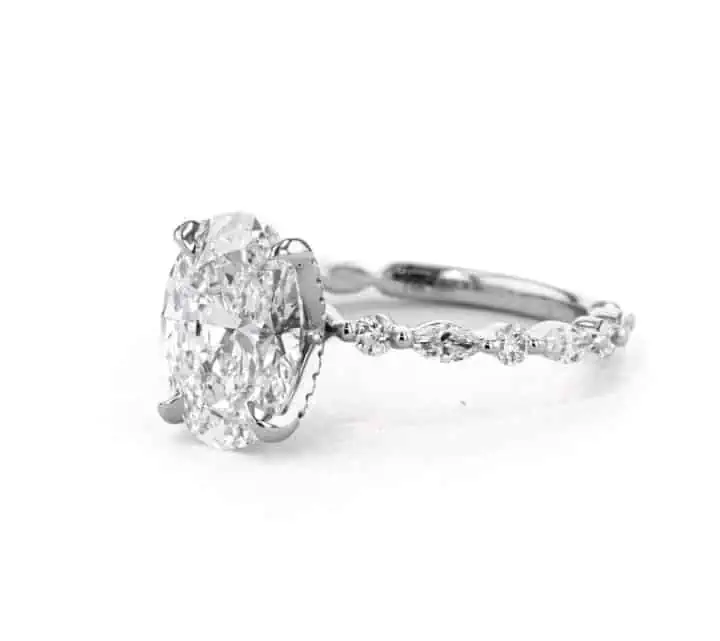 Ariel Jewelry | 2 Carat Oval Shape Lab Diamond Custom Design Ring